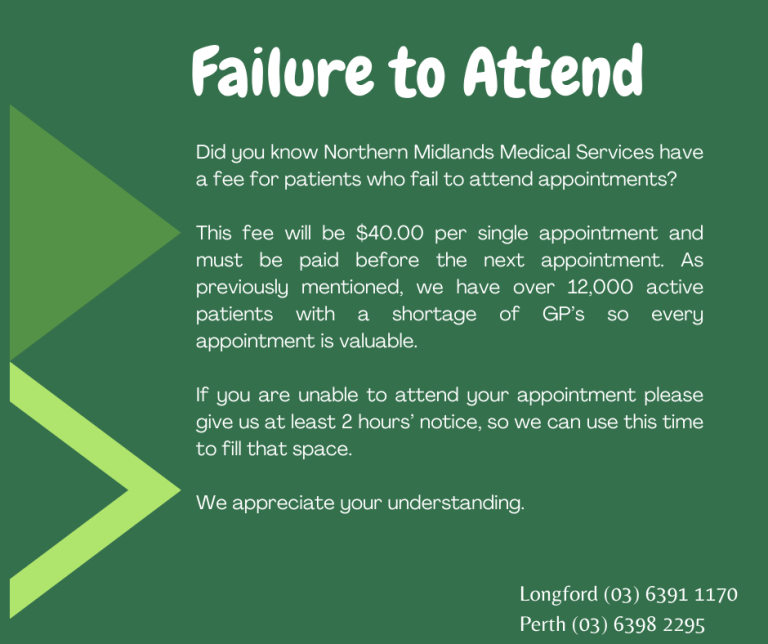 Failure to Attend - Northern Midlands Medical Services